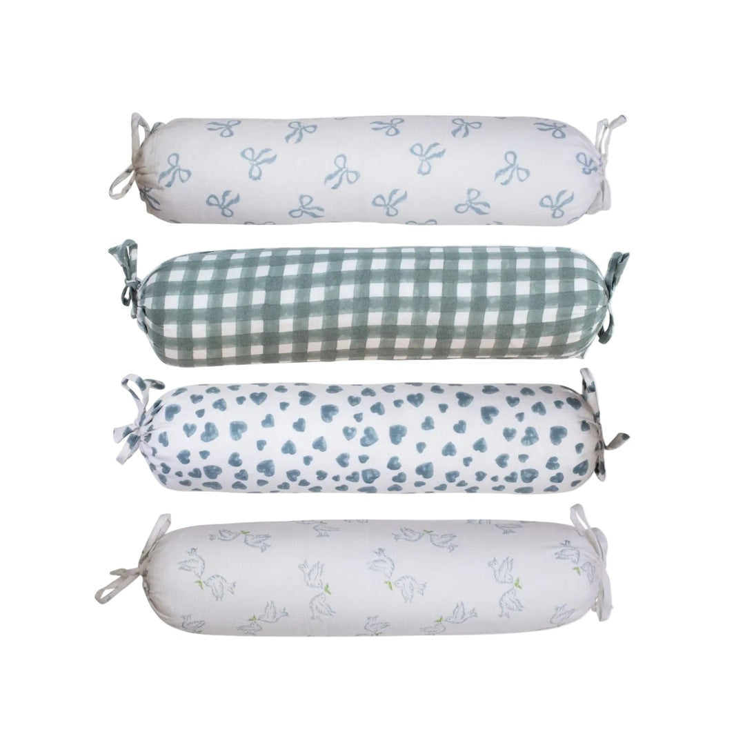 Blue Bolster Pillows – Willa and the Bear